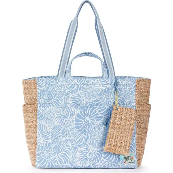 THE SAK Cassia Beach Tote - Blue Aura Seashore