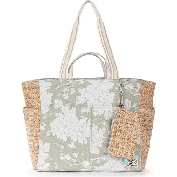 THE SAK Cassia Beach Tote - Natural Wild Fleur