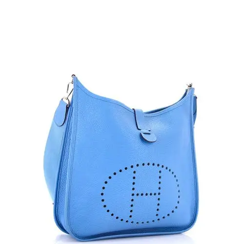 Hermès Evelyne Bag Gen Iii Clemence Gm - Blue