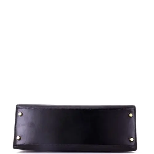 Hermès Kelly Handbag Black Box Calf Leather 32 - Noir