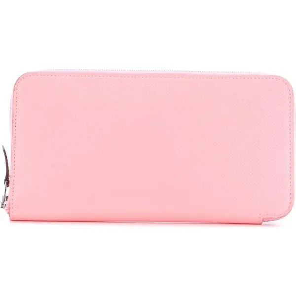 Hermès Azap Zip Around Wallet Silk'in Epsom Long - Rose Confetti