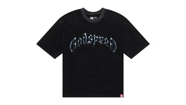 GODSPEED Symmetrical Logo T-shirt - Black Wash
