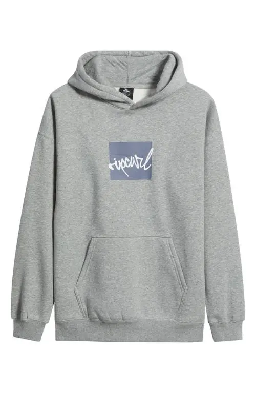 Rip Curl Script Icon Graphic Hoodie - Grey Marle
