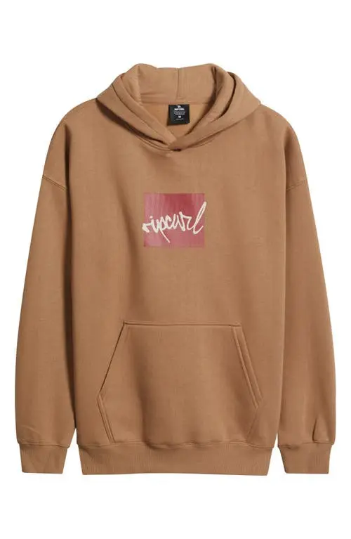 Rip Curl Script Icon Graphic Hoodie - Mocha