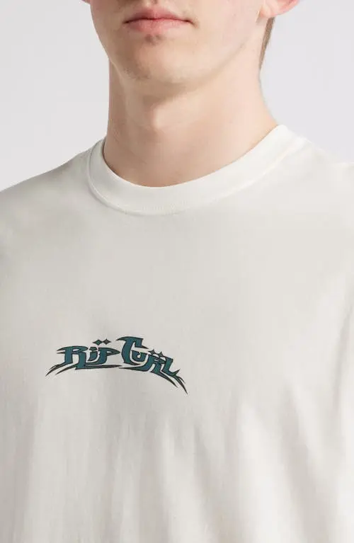 Rip Curl Hazed & Tubed Cotton Graphic T-shirt - Bone