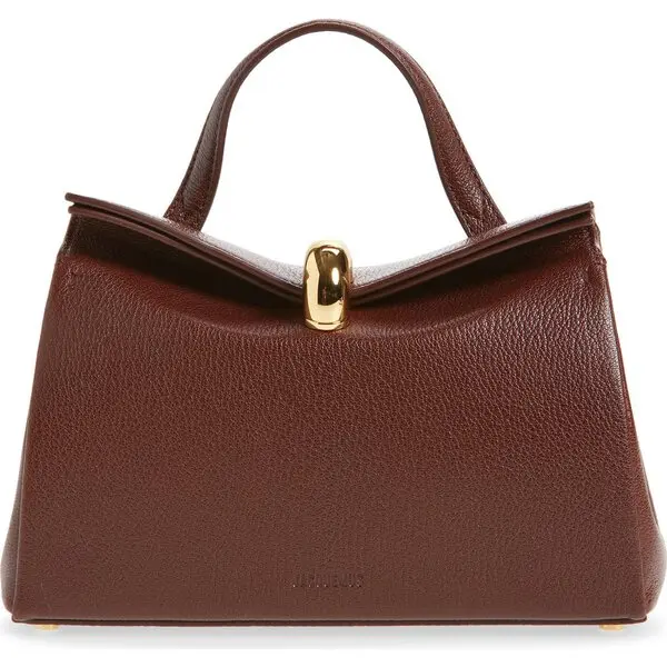 Jacquemus Le Petit Valerie Leather Top Handle Bag - Brown 850