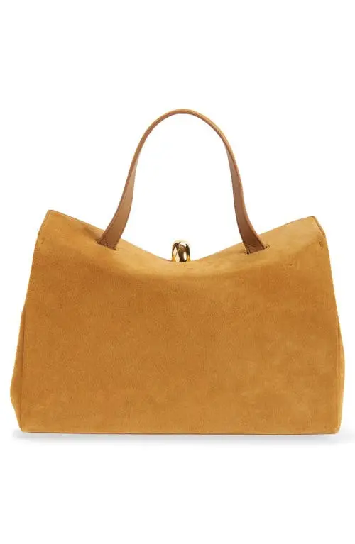 Jacquemus Le Valerie Suede Top Handle Bag - Camel 830