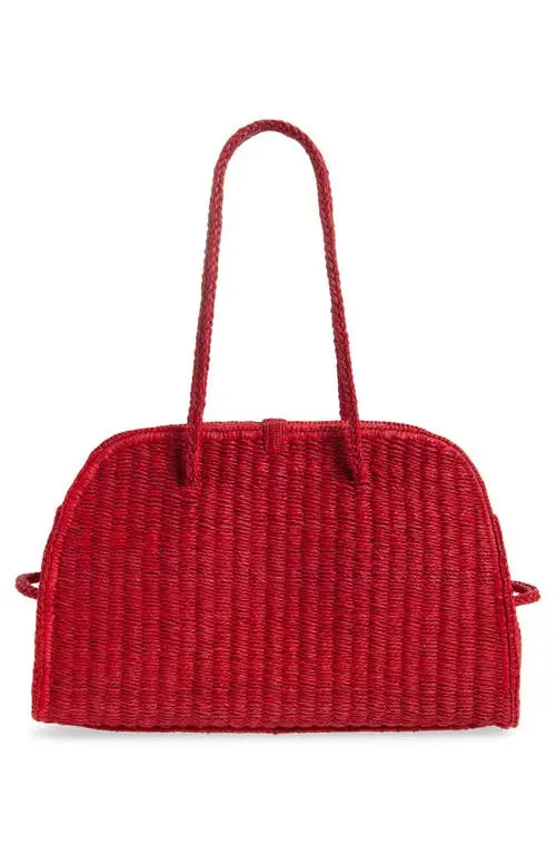 Jacquemus Le Turismo Raffia Bowling Bag - Red 470