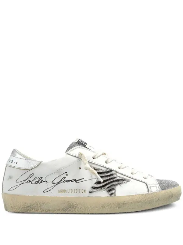 GOLDEN GOOSE Super Star Leather Upper Trainers - White