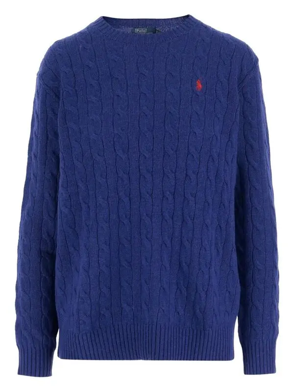 Polo Ralph Lauren Sweater Pullover Cable Knit Oversize - Multi