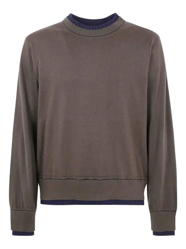 Sacai Cotton Cashmere Knit Pullover - Green