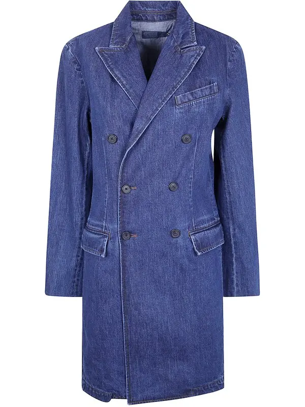 Polo Ralph Lauren Double-breasted Denim Trench Coat - Blue