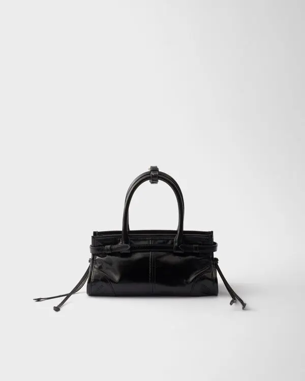 Prada Bonnie Leather Mini Handbag - Black