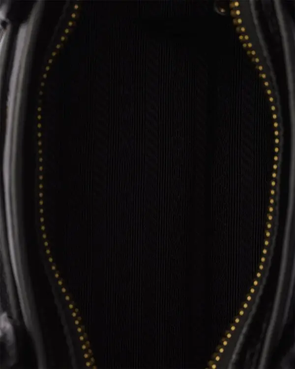 Prada Bonnie Leather Mini Handbag - Black