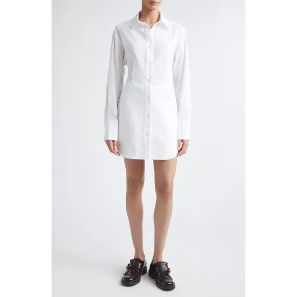 Monse Cotton Poplin Shirtdress With Bunny Ear Ties
