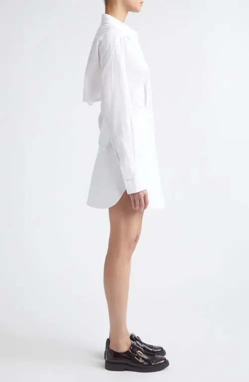 Monse Cotton Poplin Shirtdress With Bunny Ear Ties