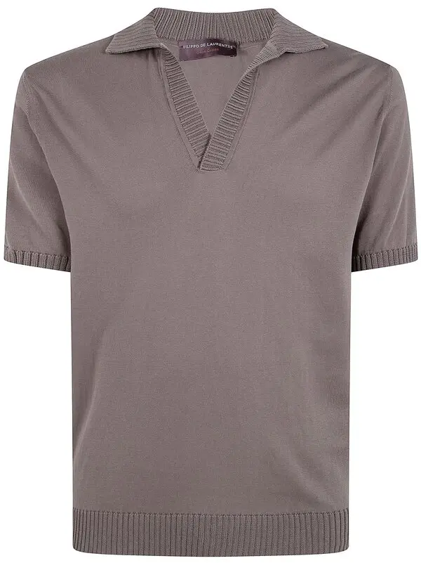 FILIPPO DE LAURENTIIS Short Sleeves "skipper" Polo Shirt - Gray