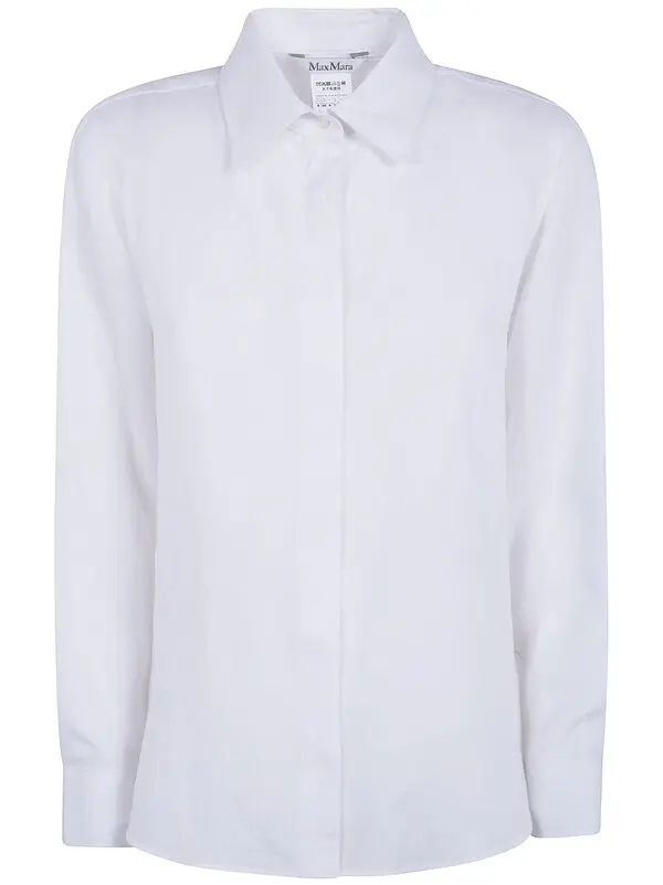Max Mara Falasco" Linen Classic Shirt - White