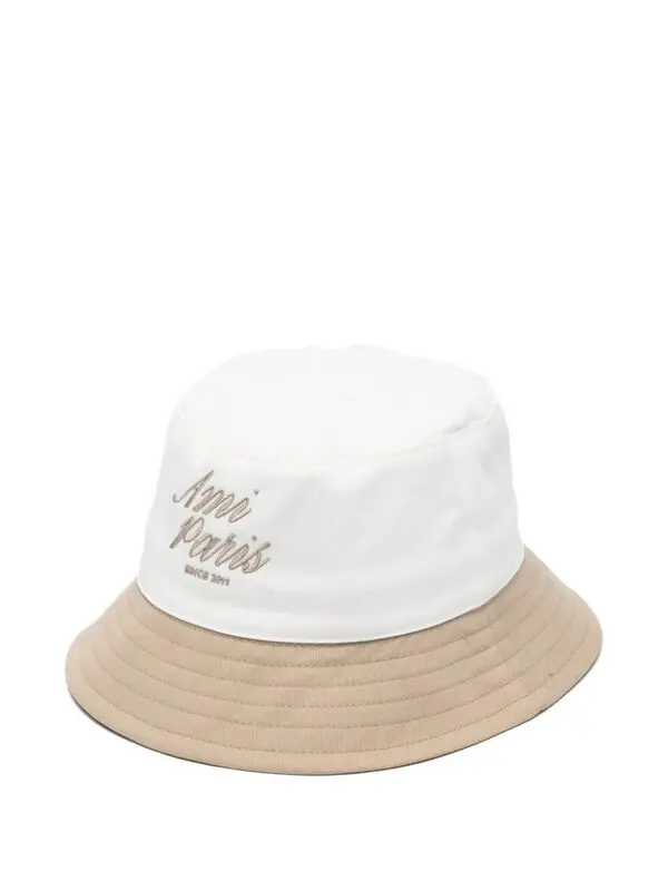 Ami Bicolor Bucket Hat - Beige
