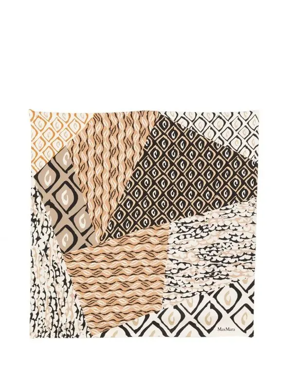 Max Mara Carre Printed Foulard - Multi
