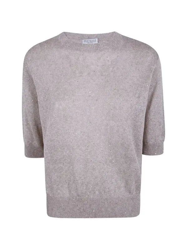 Brunello Cucinelli Round Neck Sweater - White