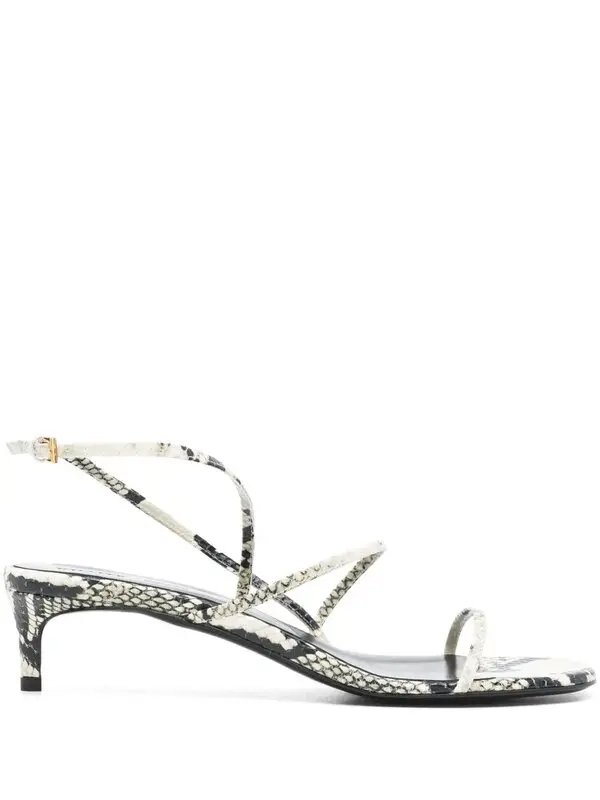 Khaite Loop Kitten Heel Sandals - Beige