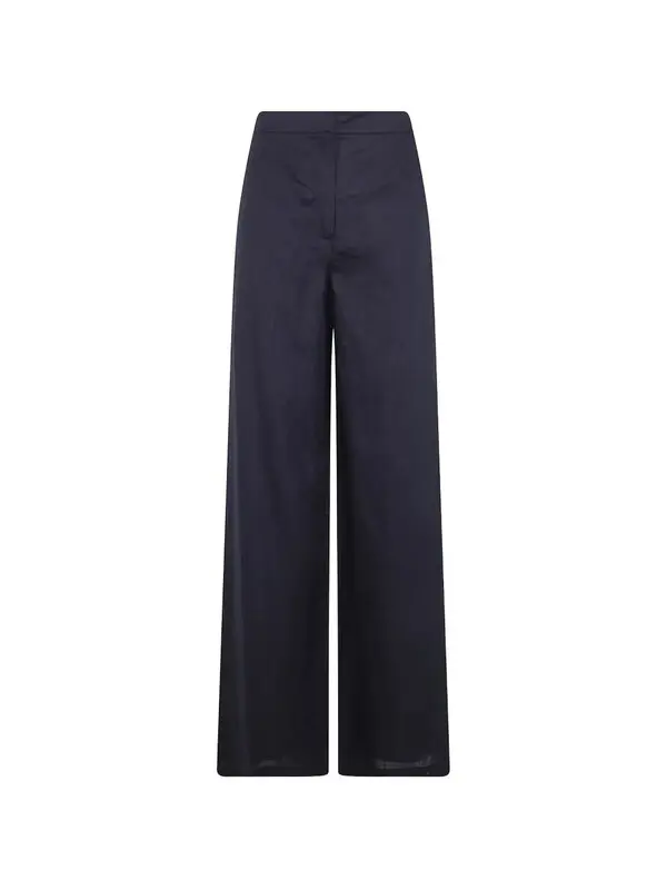 Max Mara Tapioca' Linen Classic Trousers - Black