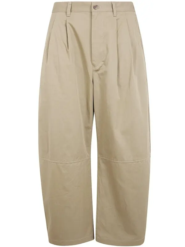 Comme Des Garçons Light Cotton Double Pinces Trousers - Beige
