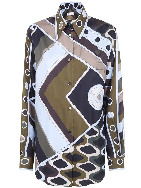 Emilio Pucci Silk Twill Shirt - Green