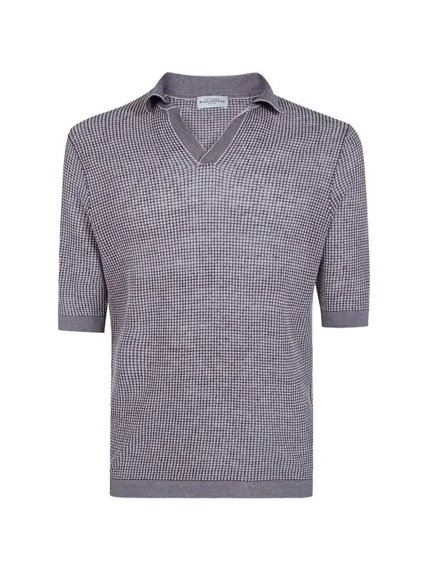 BALLANTYNE Derby Polo Shirt - Brown