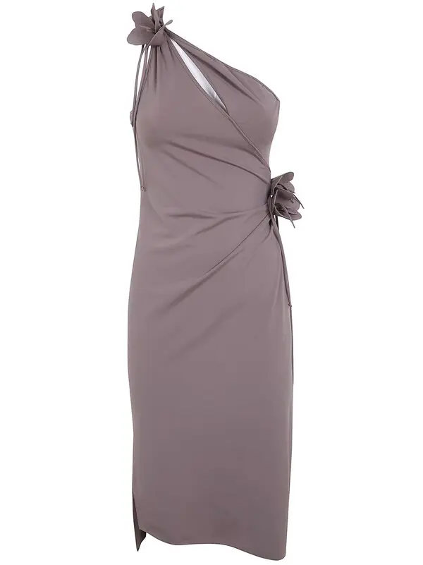 Coperni Asymmetric Mini Gown - Brown