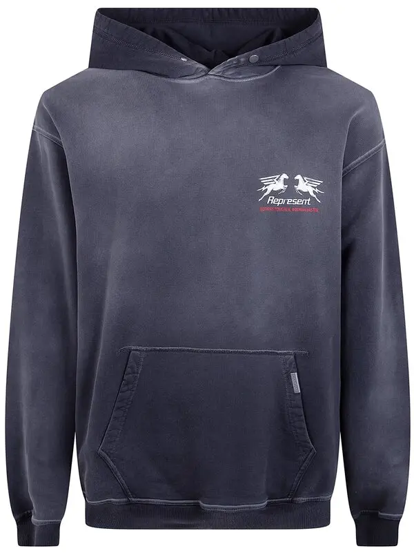 REPRESENT Relaxed Fit Hoodie - Black