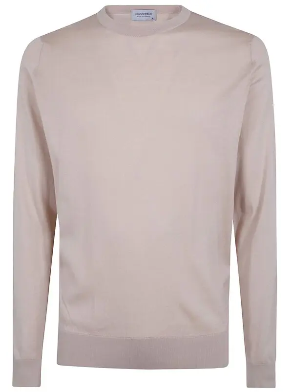 John Smedley Rowland Crewneck Long Sleeve Pullover - Beige
