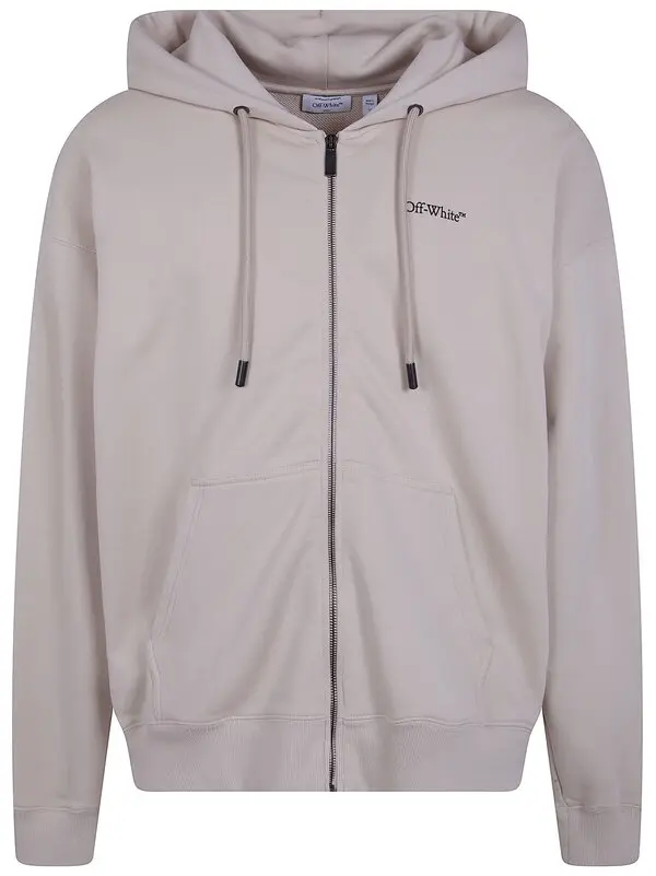 Off-White Skate Half Arrow Zip Hoodie - Gray