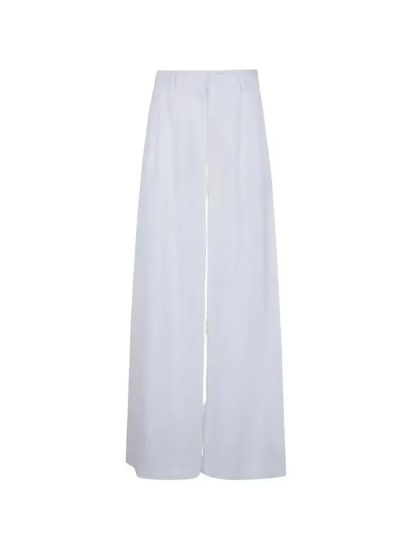 DRHOPE Wide Leg Pince Trousers - White