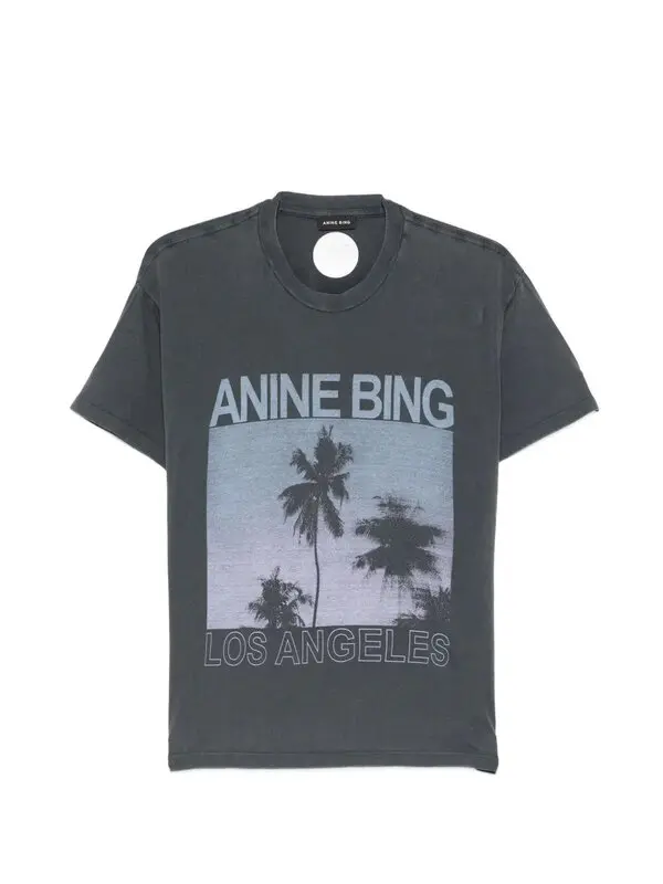 ANINE BING Cade Tee Palms - Gray