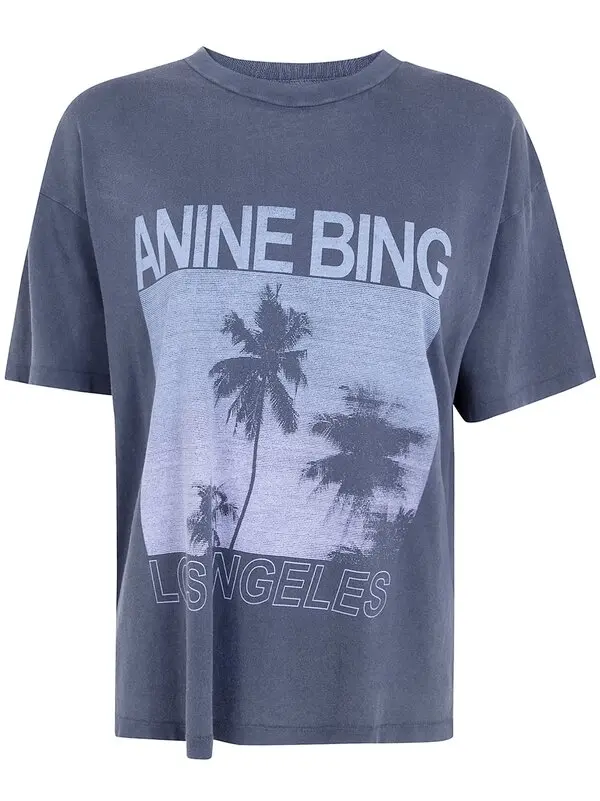 ANINE BING Cade Tee Palms - Gray