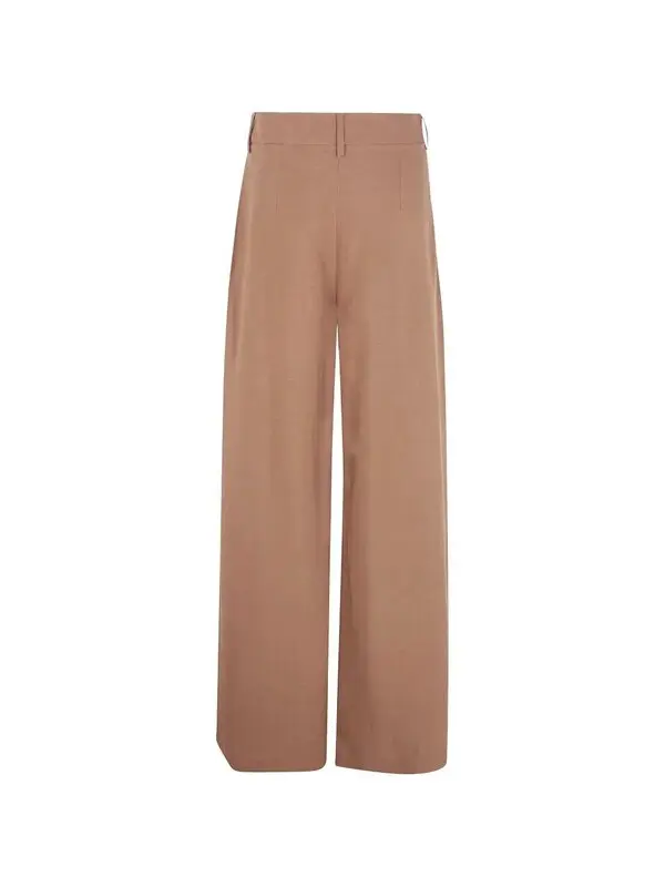 DRHOPE Wide Leg Pince Trousers - Brown