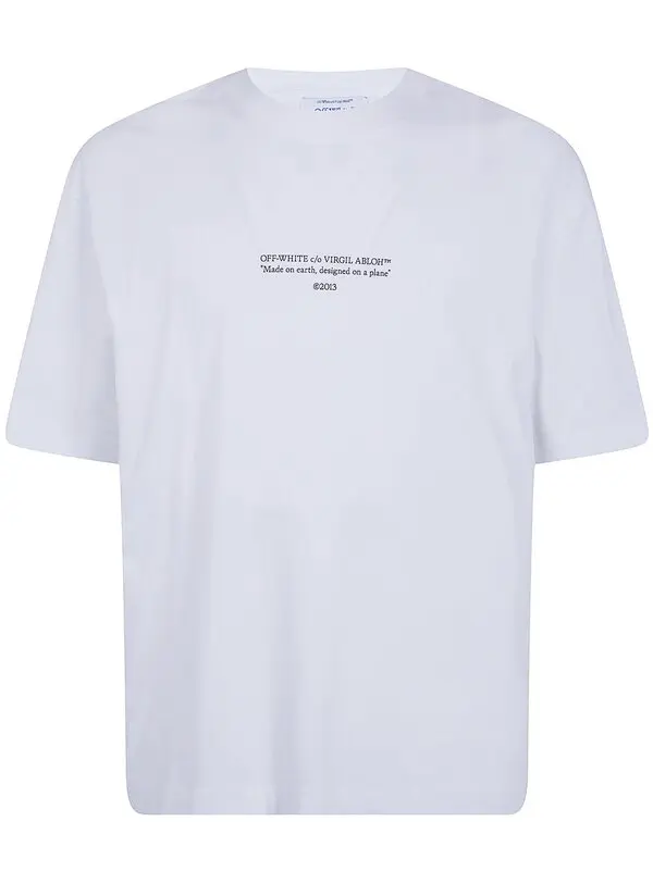Off-White Skate" Statement Short Sleeves Tee - White