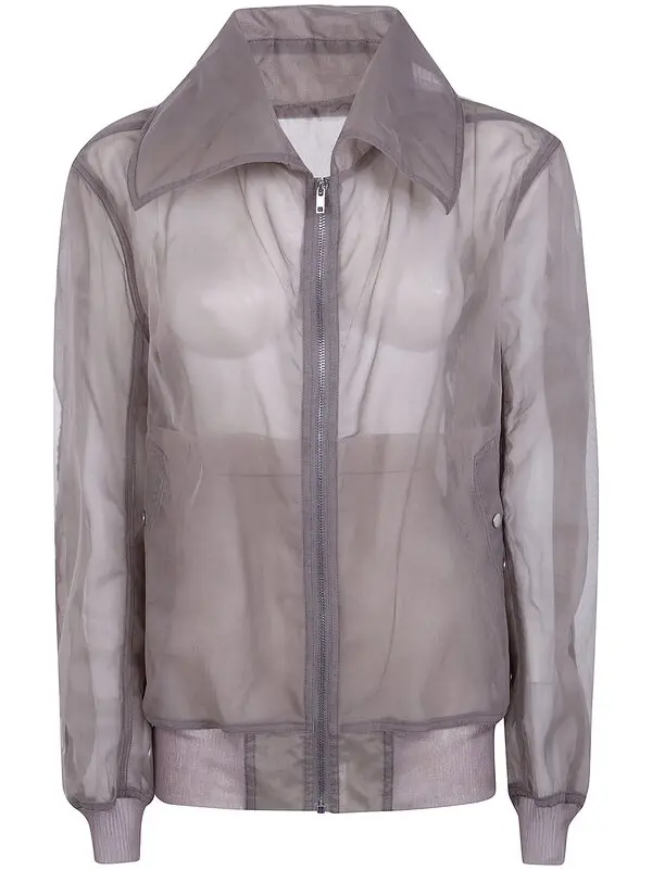 Rick Owens Bomber Dracucollar Jacket - Gray