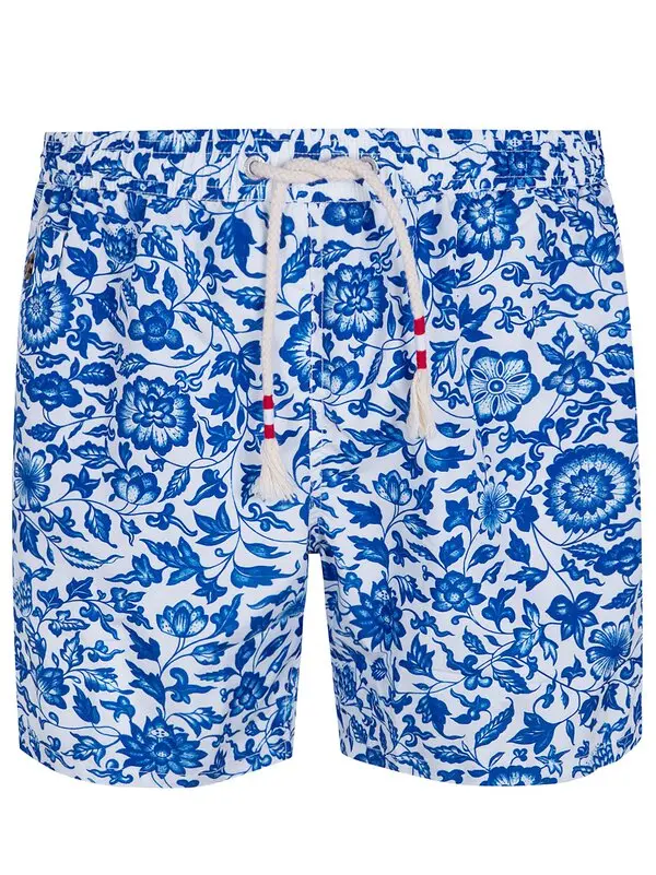 MC2 SAINT BARTH Lighting 70 Maj Toile Flw Swim Shorts - Blue