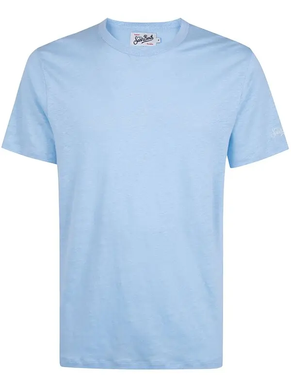 MC2 SAINT BARTH Linen Roundneck Sweater - Blue