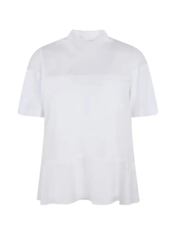 Sacai Satin X Cotton Jersey T-shirt - White