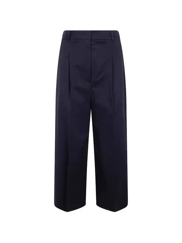 Max Mara Tequila" Cotton Wide Leg Trousers - Black