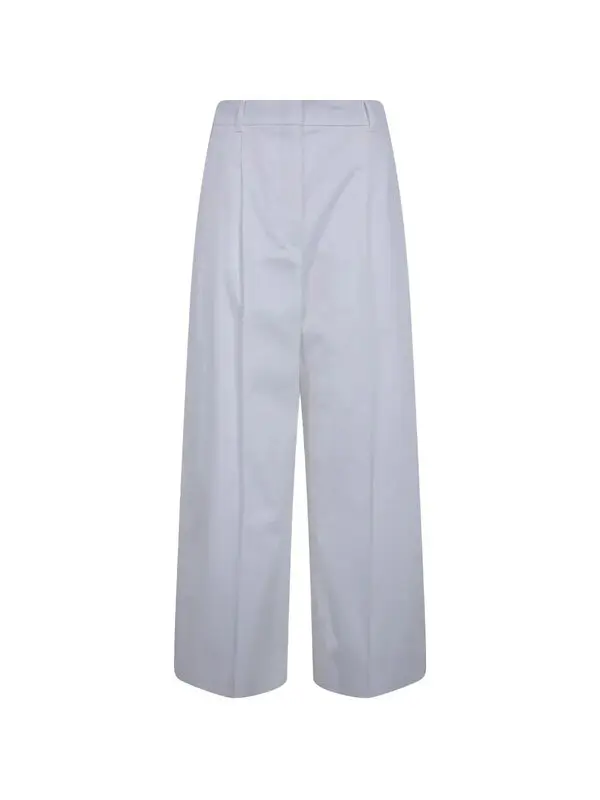 Max Mara Tequila" Cotton Wide Leg Trousers - White