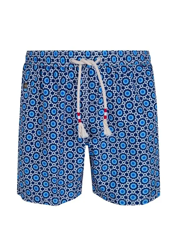 MC2 SAINT BARTH Printed Swim Shorts - Blue