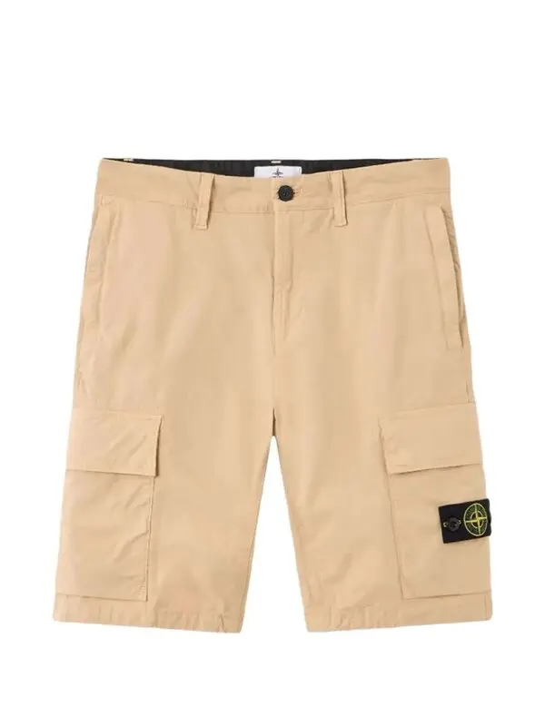 Stone Island Stretch Cotton Shorts - Gray