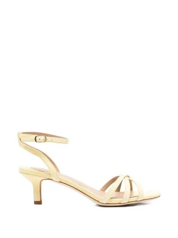 Ralph Lauren Kendyl" Kitten Midi Heel Sandals - Yellow
