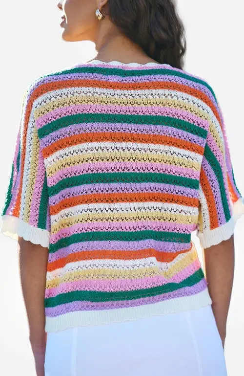 YUMI Batwing Crochet Top - Multi