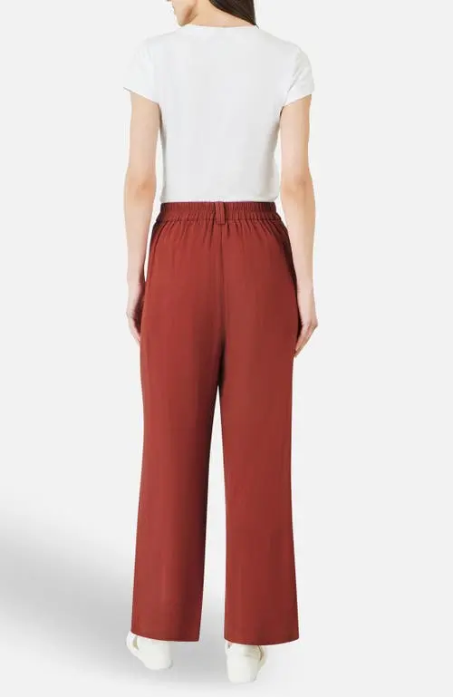 YUMI Linen Mix Mid-rise Trousers